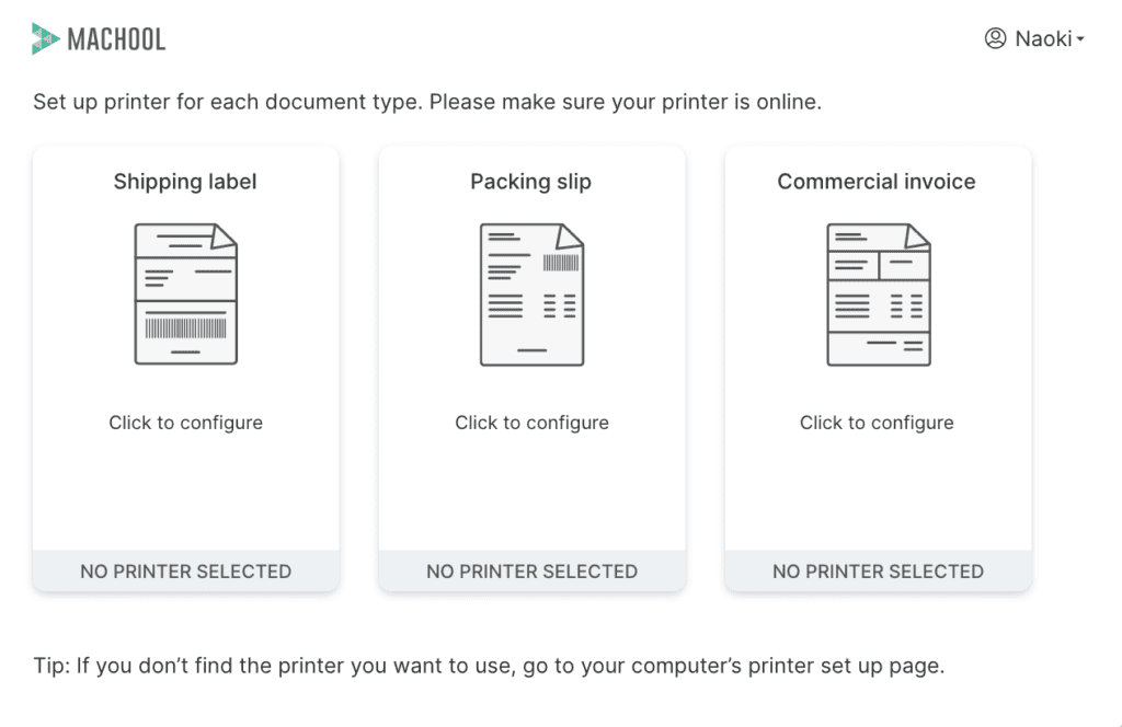 Direct Print Shipping Labels with Machool