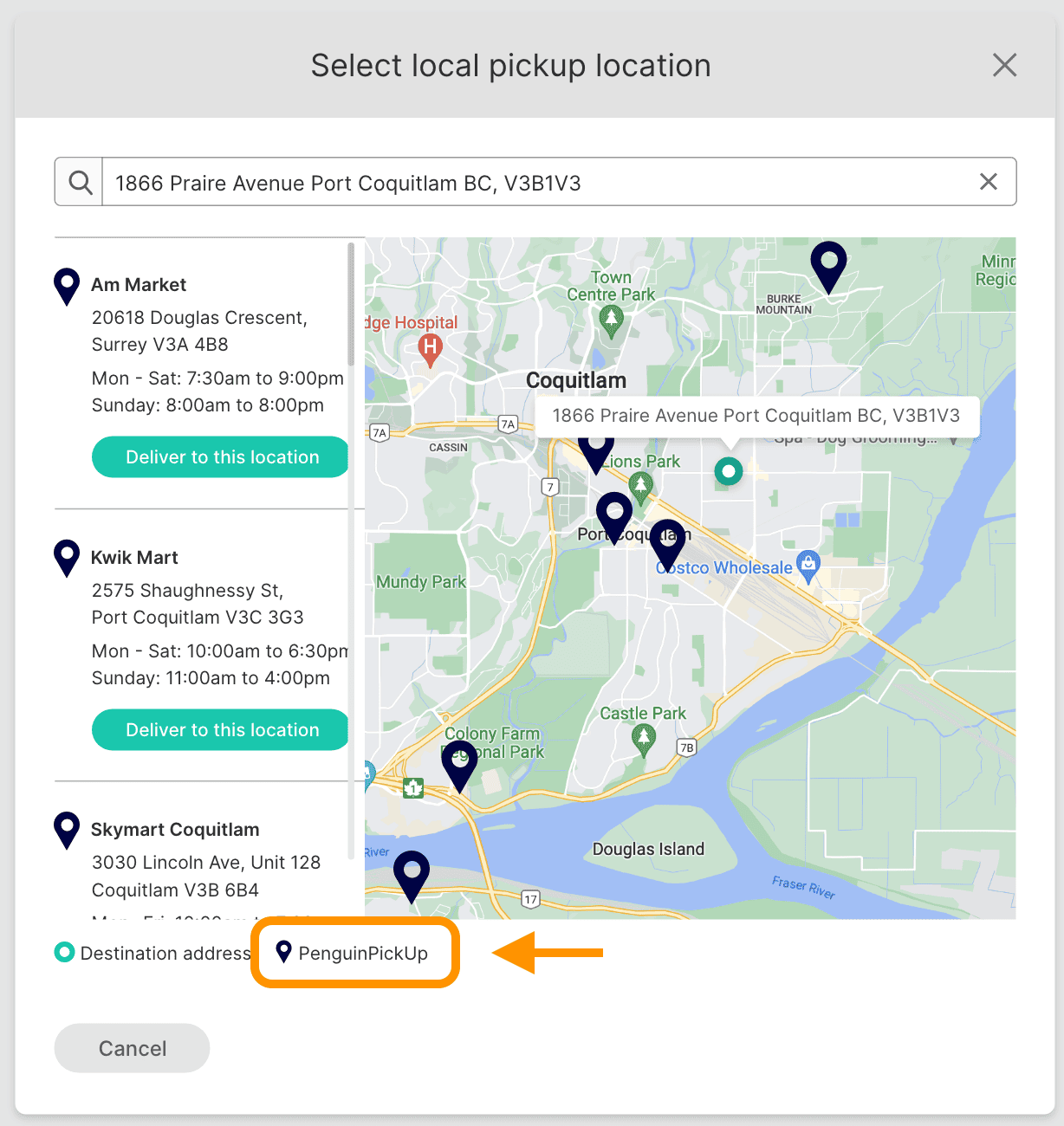 Deliver to Local Pickup Locations with Machool